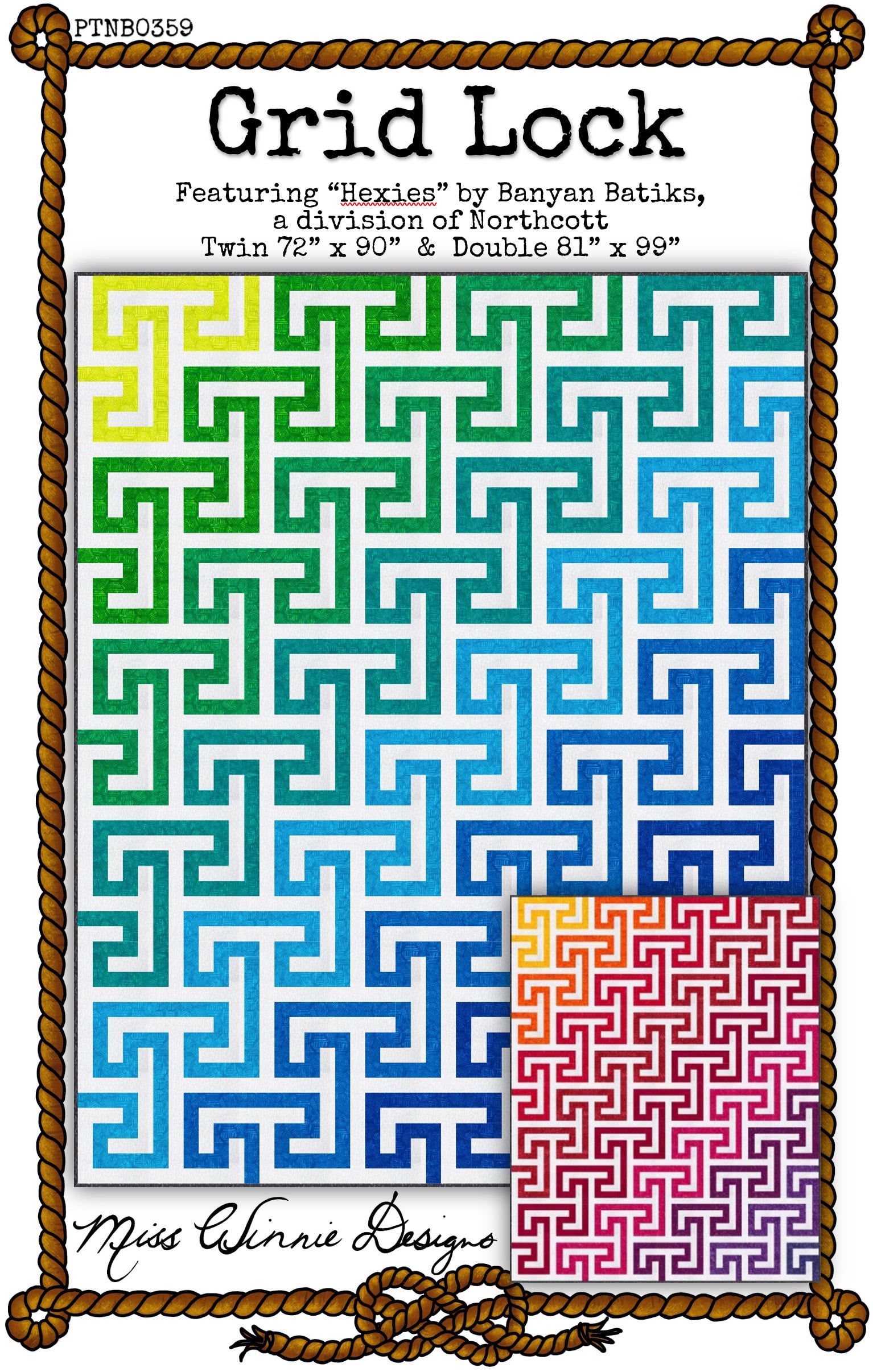 Grid Lock - Quilt Pattern Download | Miss Winnie Designs