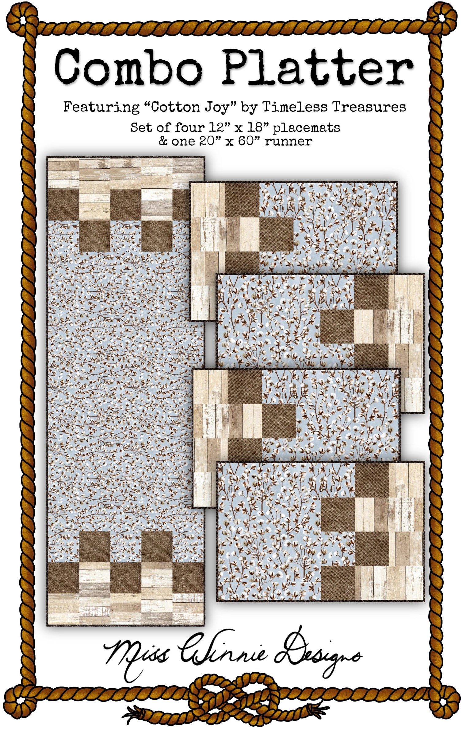 Combo Platter -- Placemat & Table Runner Pattern PDF
