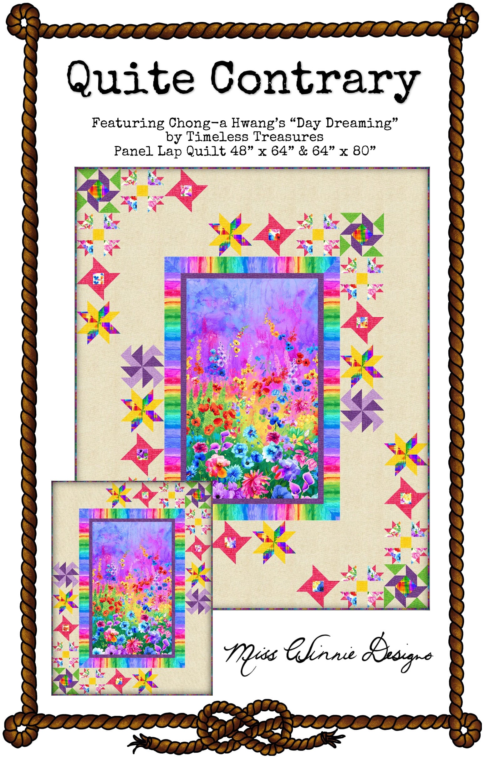 Quite Contrary -- Panel Quilt Pattern PDF | Miss Winnie Designs